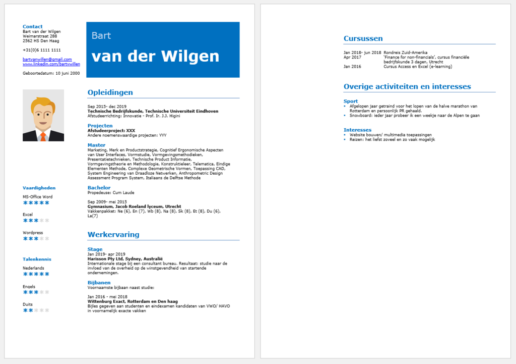 10 Tips voor een perfect cv als starter (+ gratis voorbeeld)