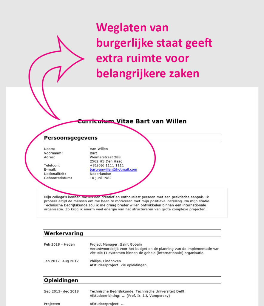 Burgerlijke staat op je cv: verstandig of niet? - Beaks.nl