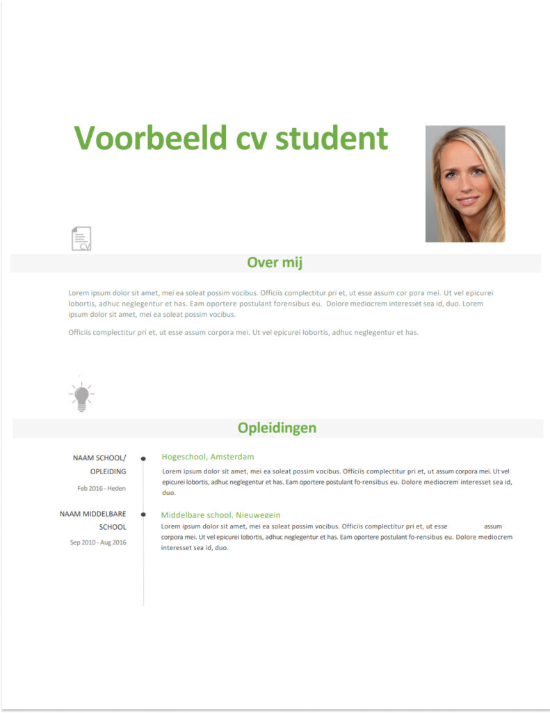 Cv maken als student: voorbeelden, tips en templates - Beaks.nl