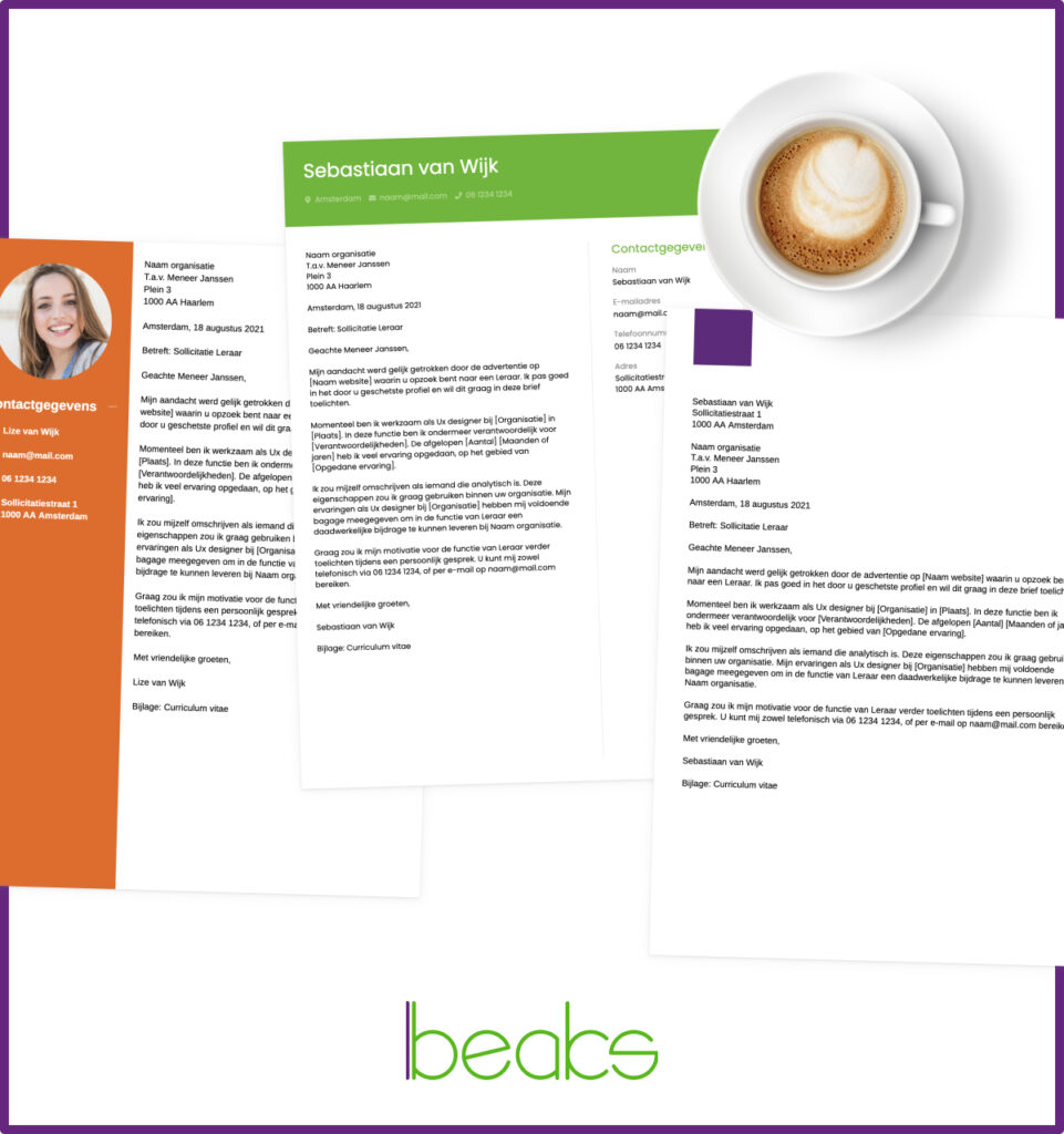 Opmaak sollicitatiebrief: zo maak je een schitterende lay-out - Beaks.nl