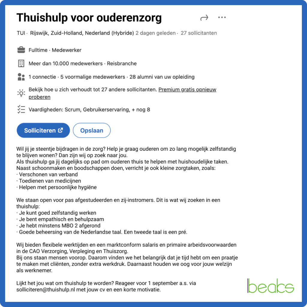 Vacaturetekst Schrijven 10 Tips Voorbeeld Vacature Beaks nl Vacaturetekst Schrijven 10 Tips Voorbeeld Vacature Beaks nl