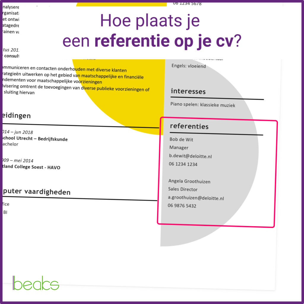 Referenties op je cv: hoe werkt het? - Beaks.nl