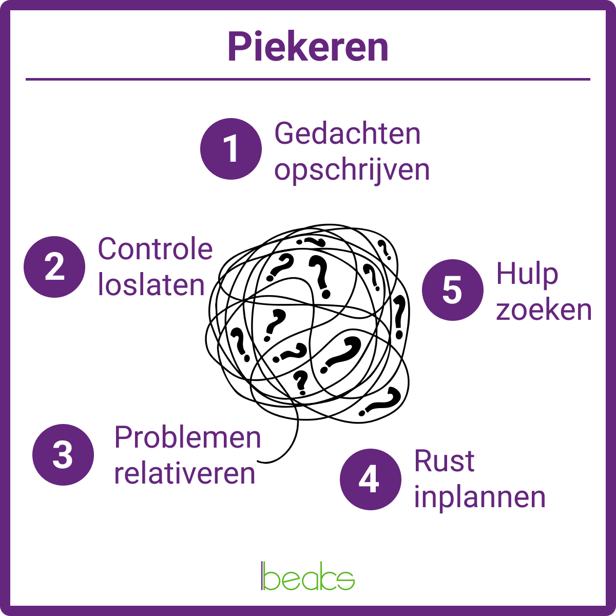 Zo stop je met teveel piekeren - Beaks.nl