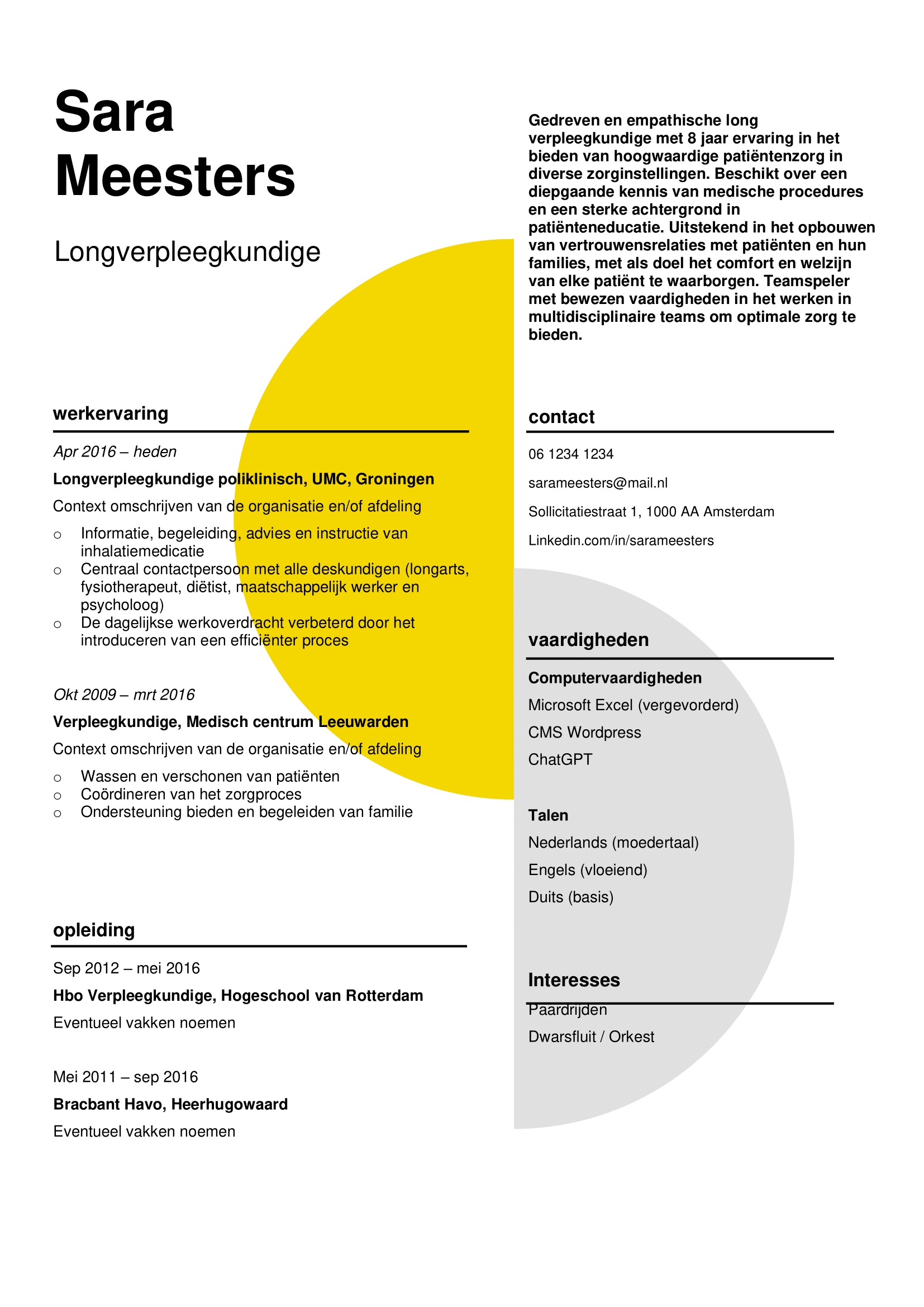 De beste cv templates: gratis downloaden