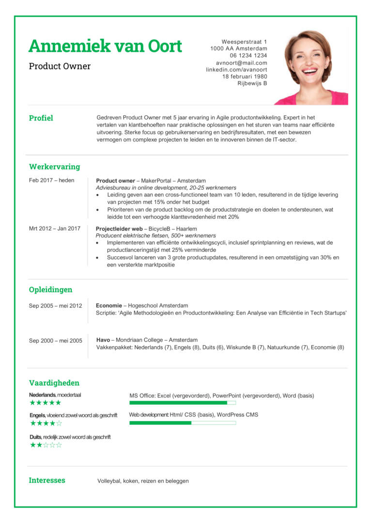 De beste cv templates: gratis downloaden