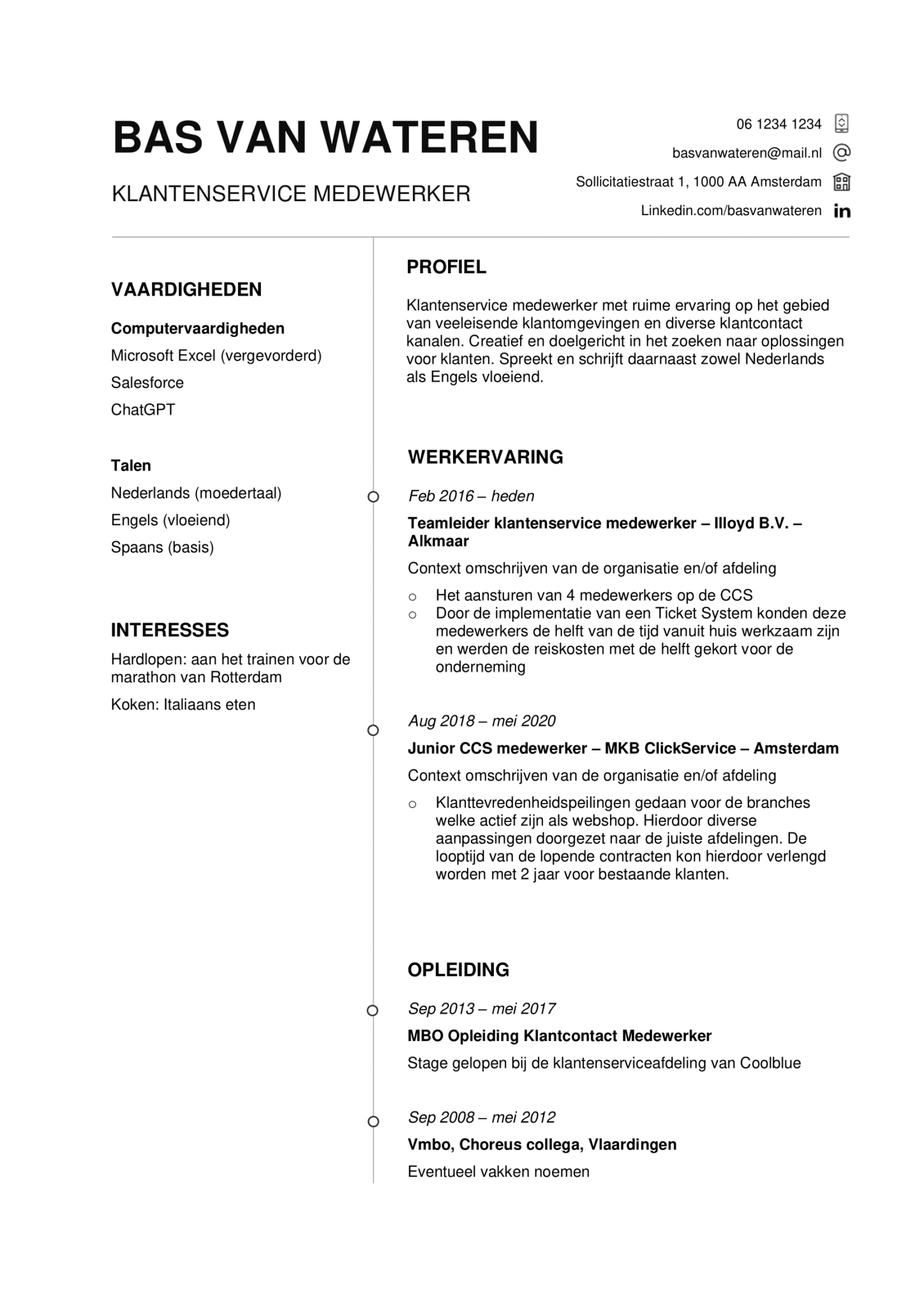 De beste cv templates: gratis downloaden