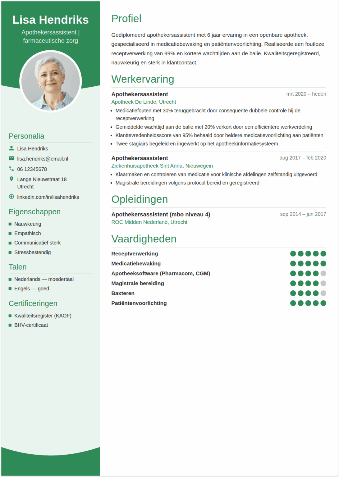 Cv Apothekersassistent: voorbeeld, opbouw en tips - Beaks.nl